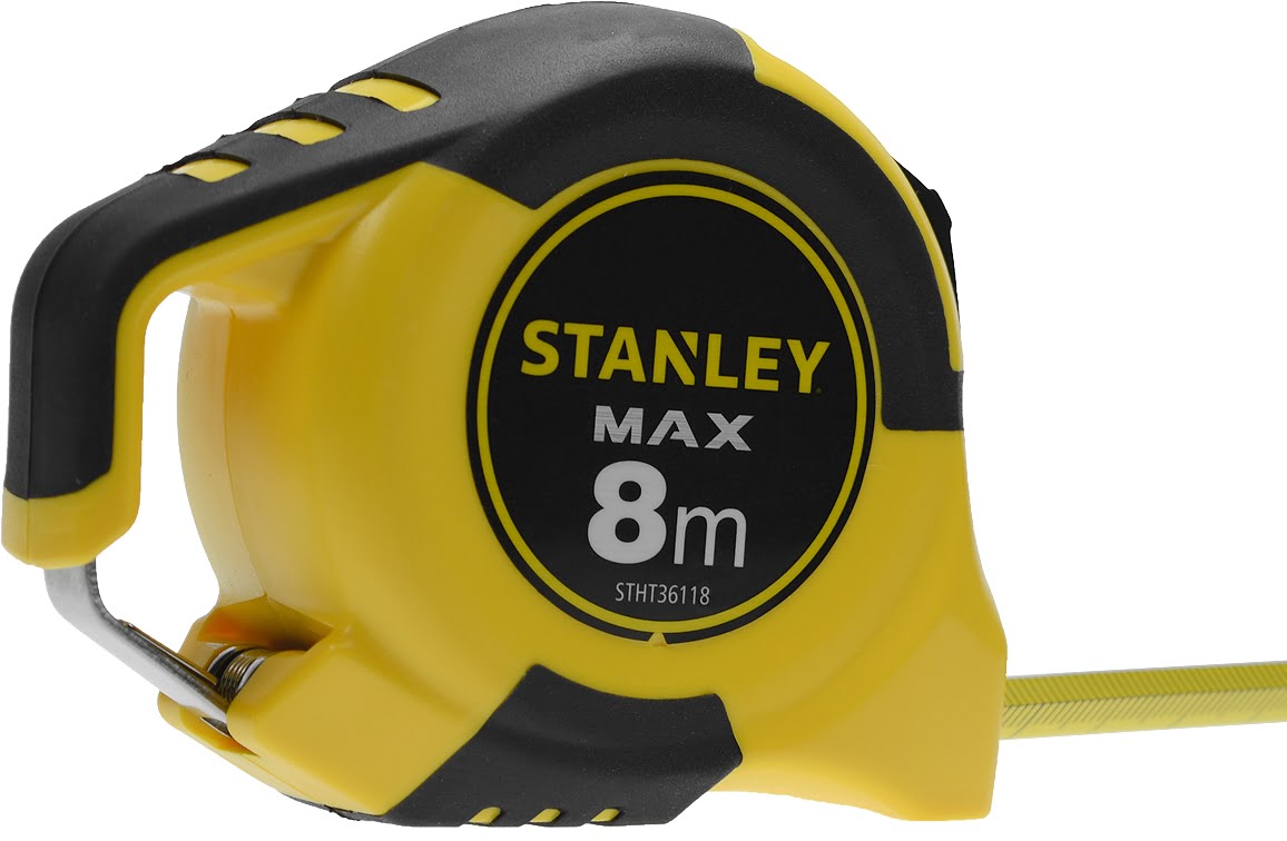 Stanley Max rolmaat met magneet in 5 en 8 meter - Rolmaatpunt.nl