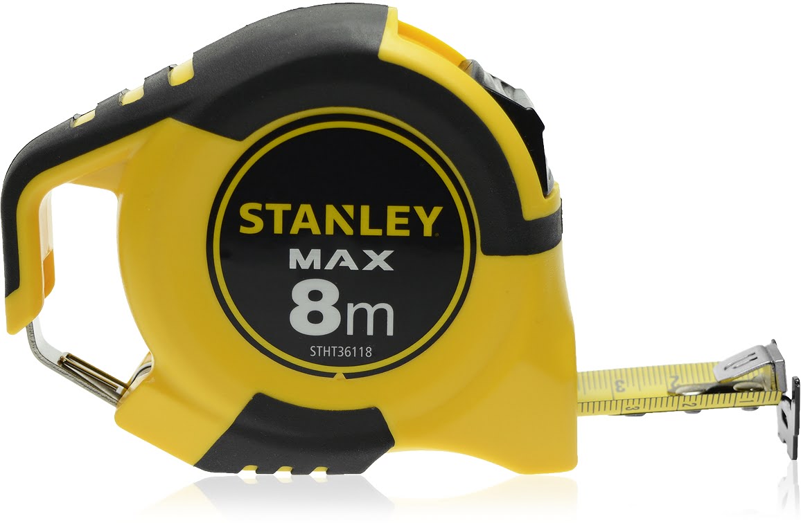 Stanley Max rolmaat met magneet in 5 en 8 meter - Rolmaatpunt.nl